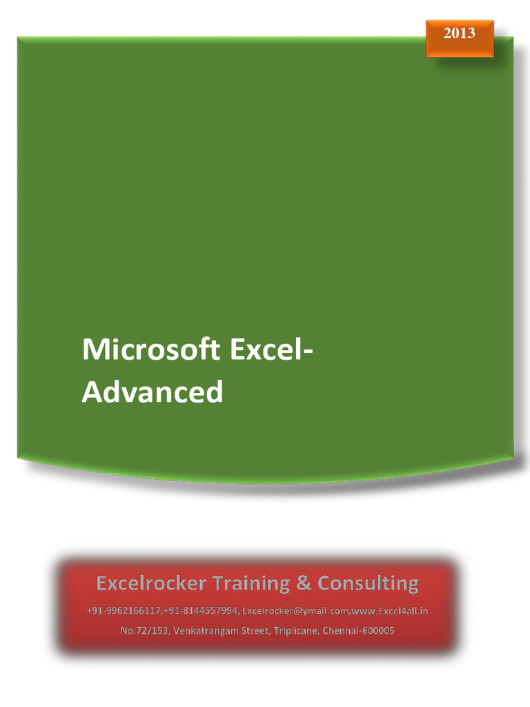 MS Excel 2013 | PDF | Microsoft Excel | Hyperlink