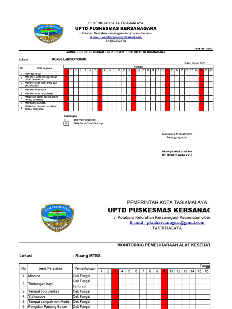 Monitoring Kebersihan Lingkungan | PDF