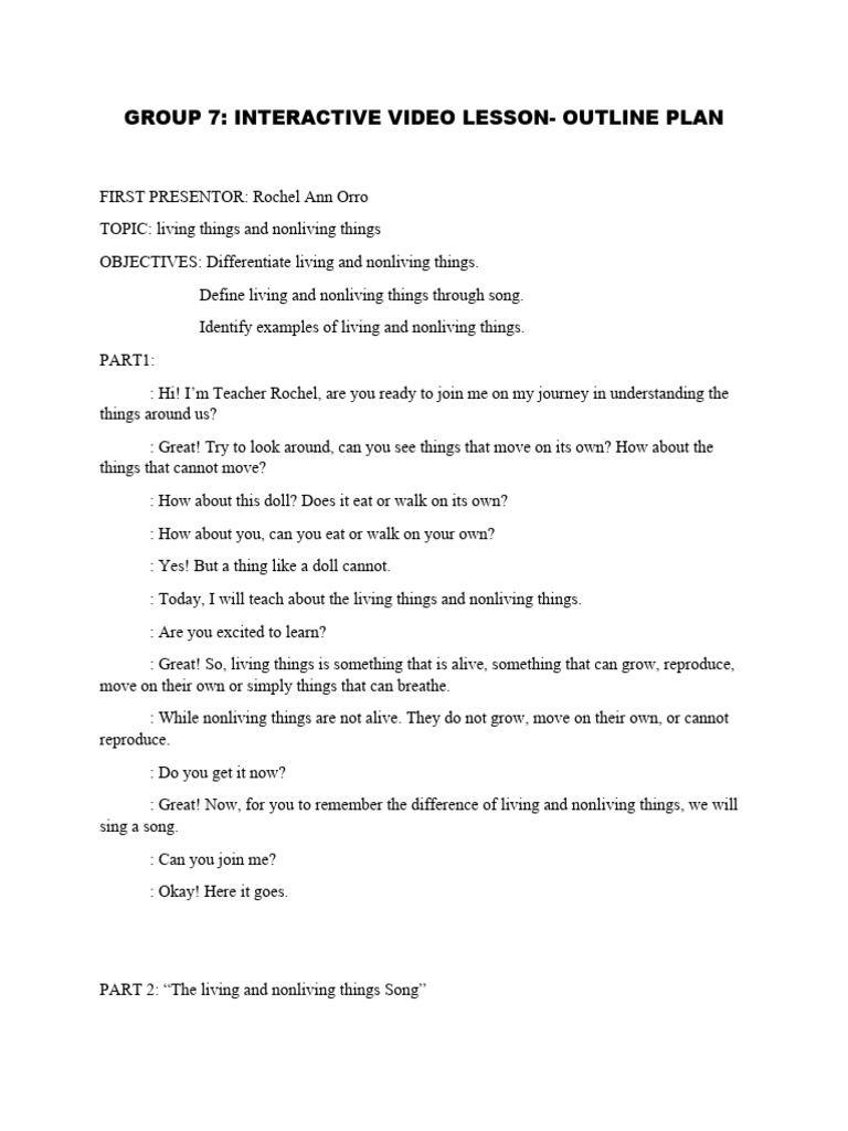 Video-Lesson-Script (1) | PDF | Senses