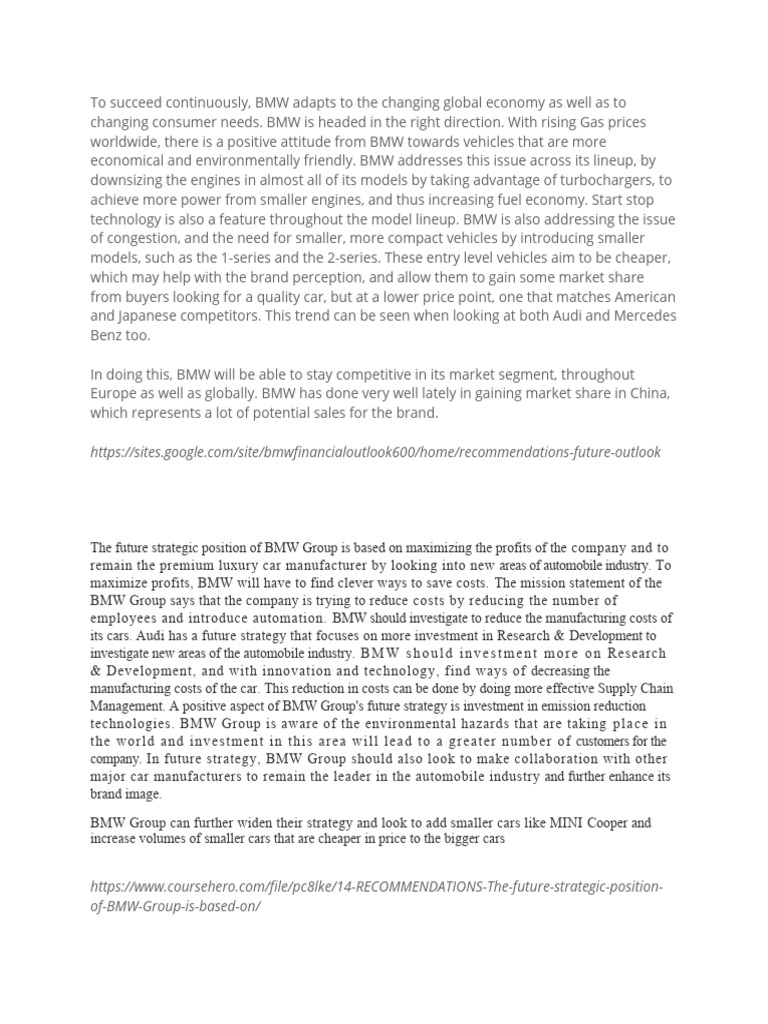 HRTP Recommendations 1 | PDF | Bmw | Car