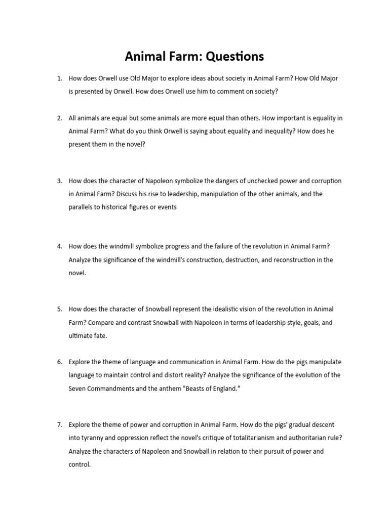 Animal Farm | PDF | Social Science | Philosophy