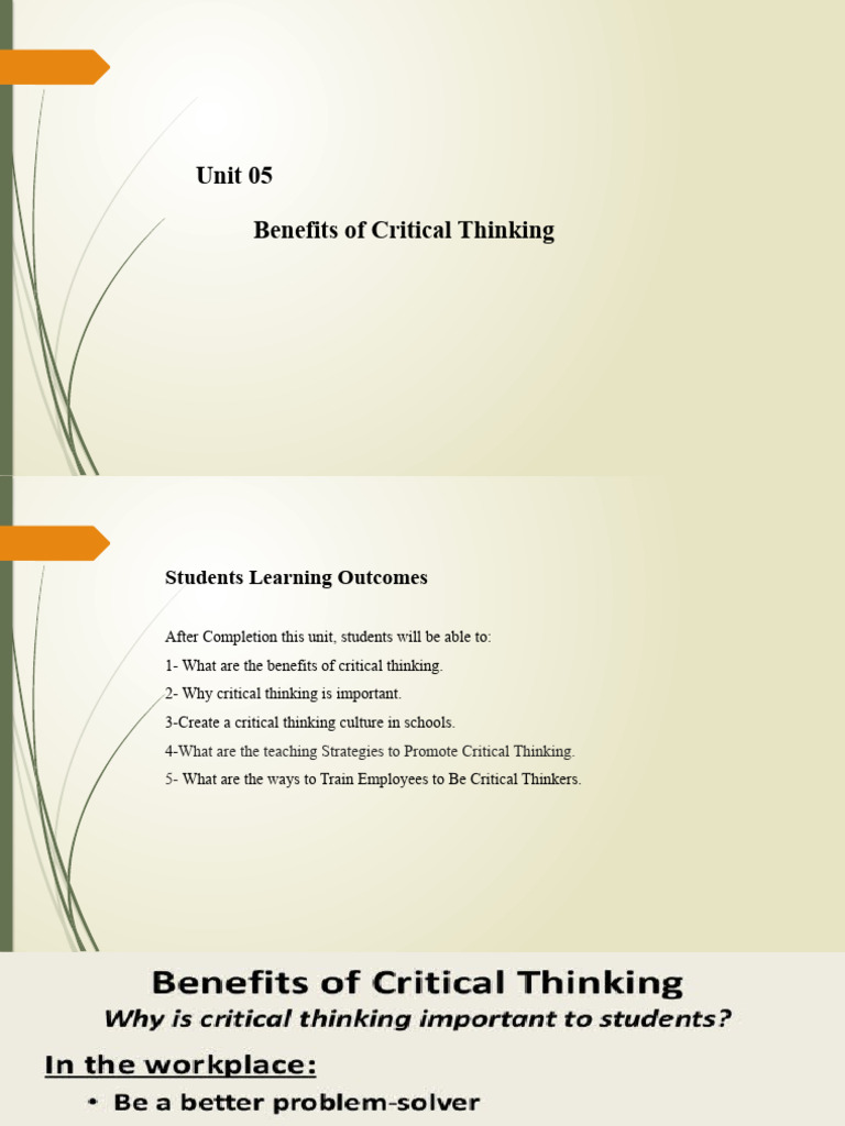 Unit 05 | Download Free PDF | Critical Thinking | Thought