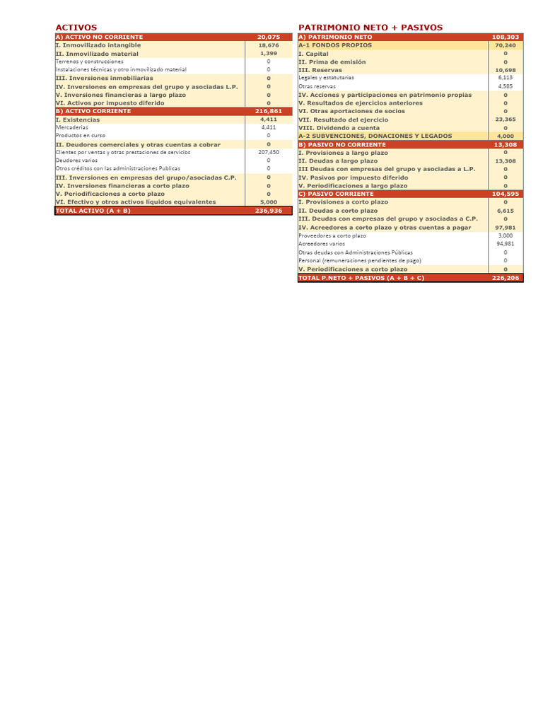 Balance | PDF | Hoja de balance | Valor neto