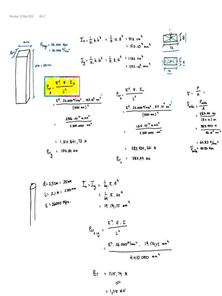 Contoh Perhitungan Kolom | PDF