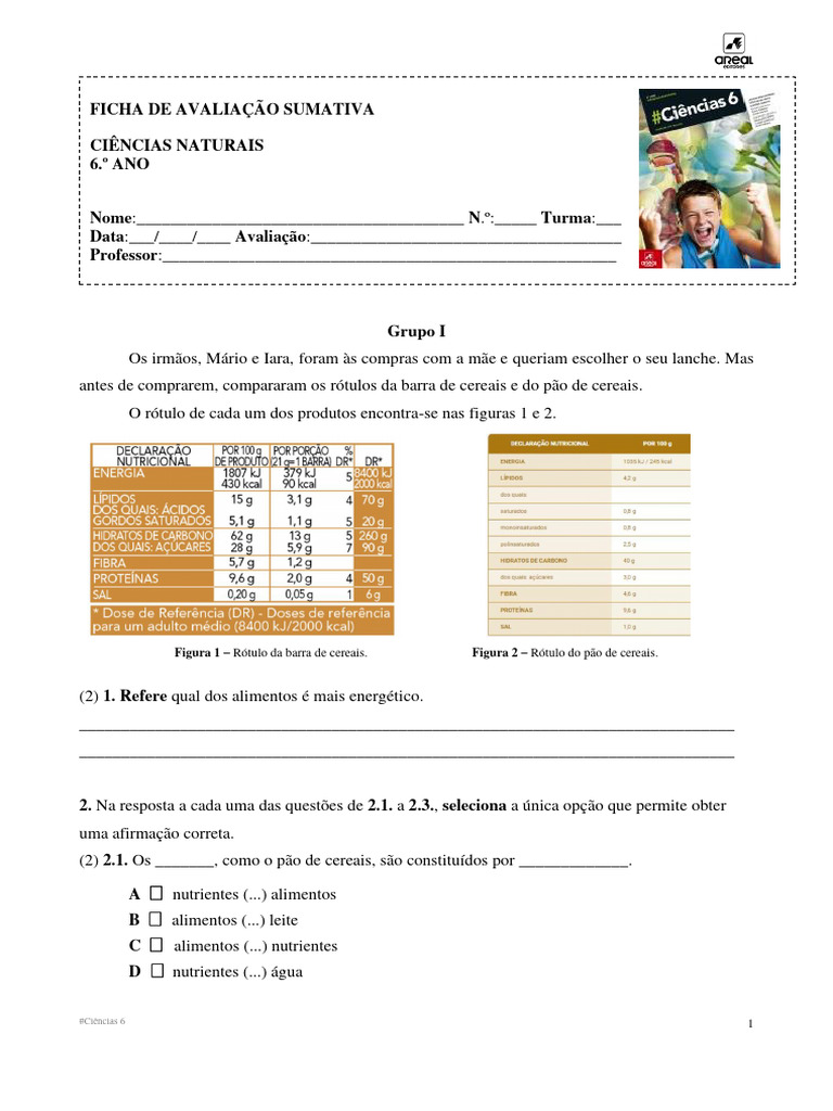 Ae 2ceb cn6 Teste Avaliacao Nov2020 | PDF | Trato gastrointestinal ...