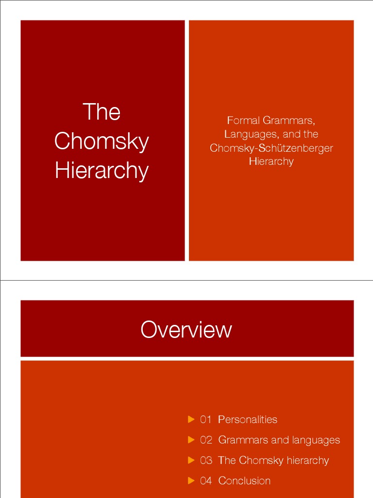 Formal Grammars, Languages, and The Chomsky-Schützenberger Hierarchy ...