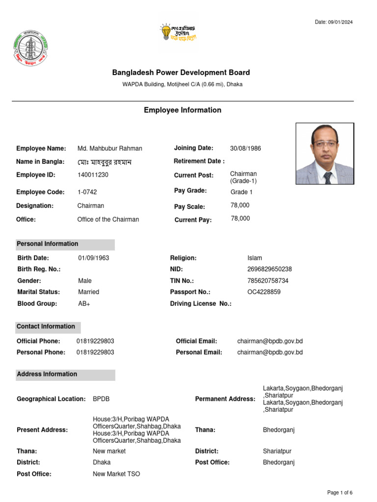 Bangladesh Power Development Board: WAPDA Building, Motijheel C/A (0.66 ...
