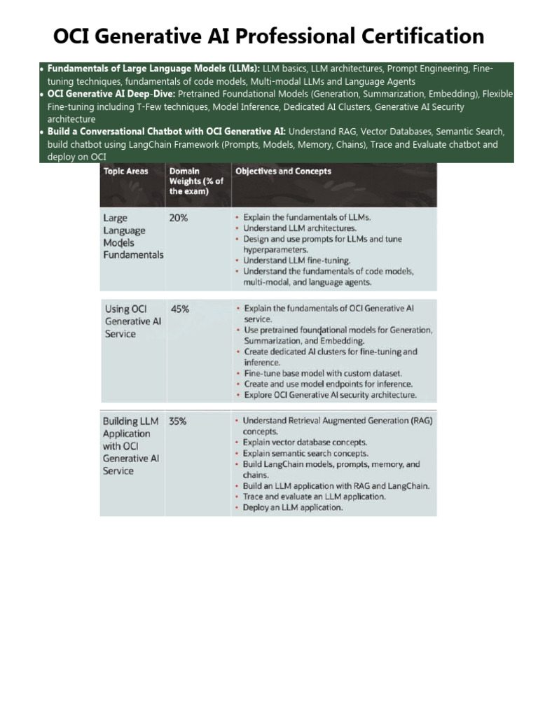 OCI Generative AI | PDF