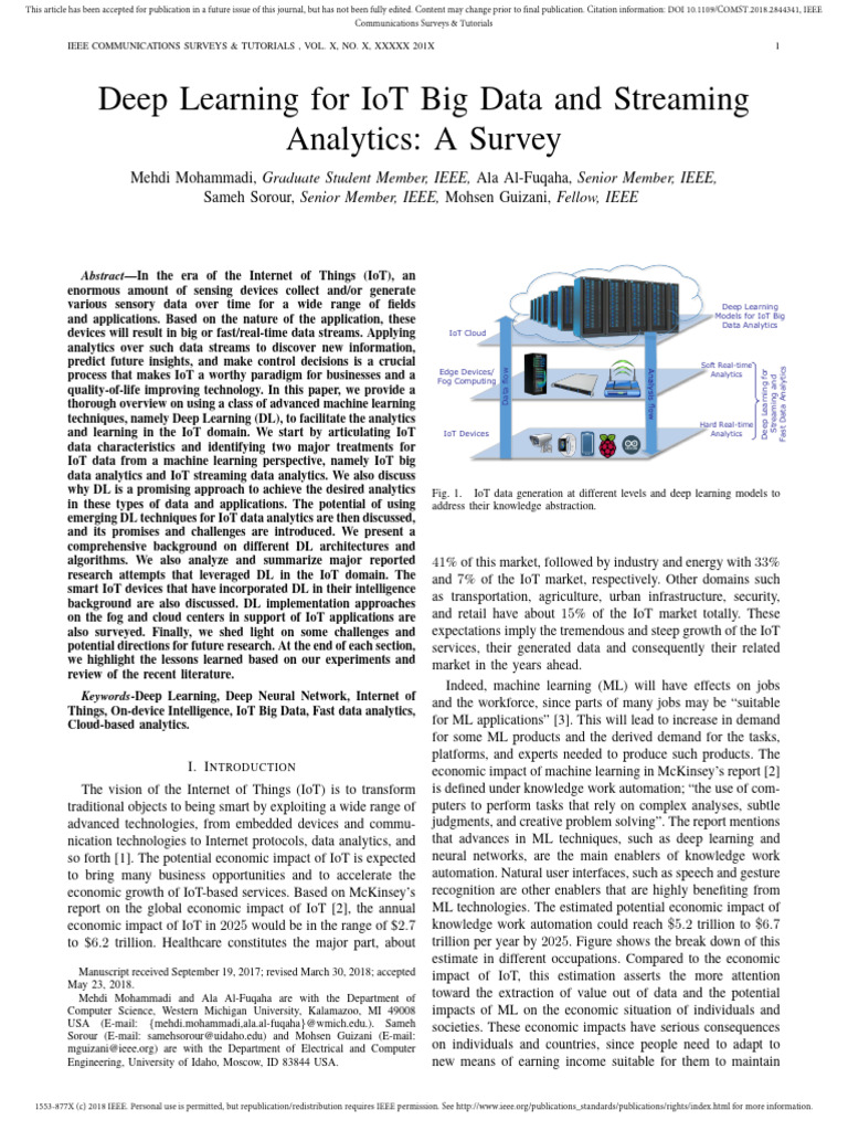 Comst 2018 2844341 | PDF | Internet Of Things | Big Data