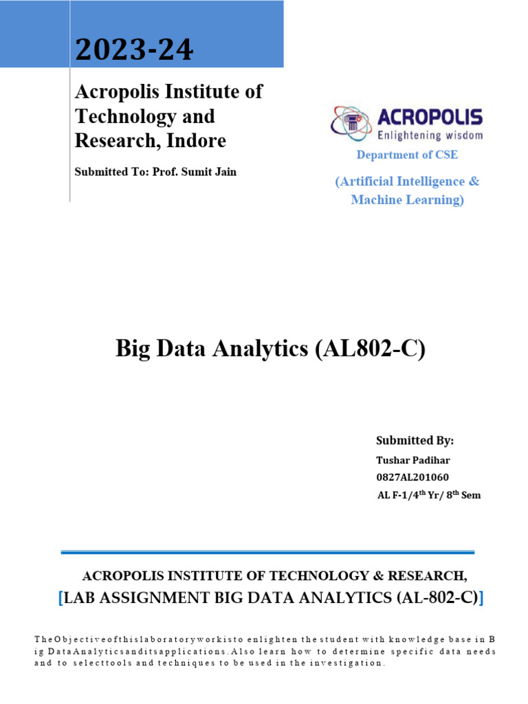 Big Data Analytics Lab Assignment Guide | PDF | Queue (Abstract Data Type) | Apache Hadoop