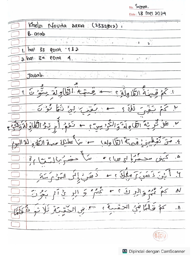 Khelzi Novita Zakia-23329012-BAHASA ARAB | PDF