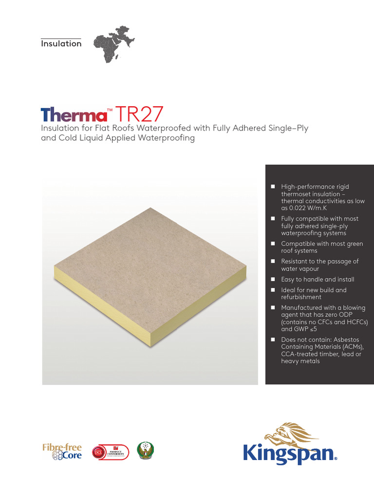 Kingspan Therma TR27-40 Technical Data Sheet (Euroclima) | PDF ...