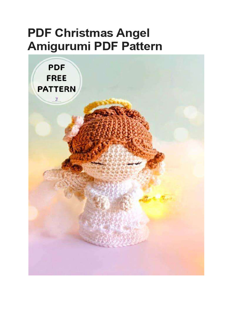 PDF Christmas Angel Amigurumi PDF Pattern | PDF | Crochet | Amigurumi