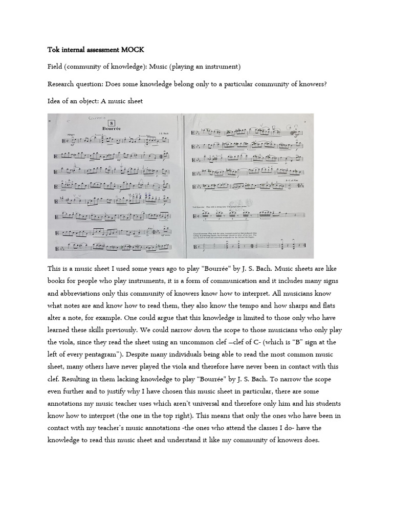 Tok Internal Assessment MOCK-2 | PDF