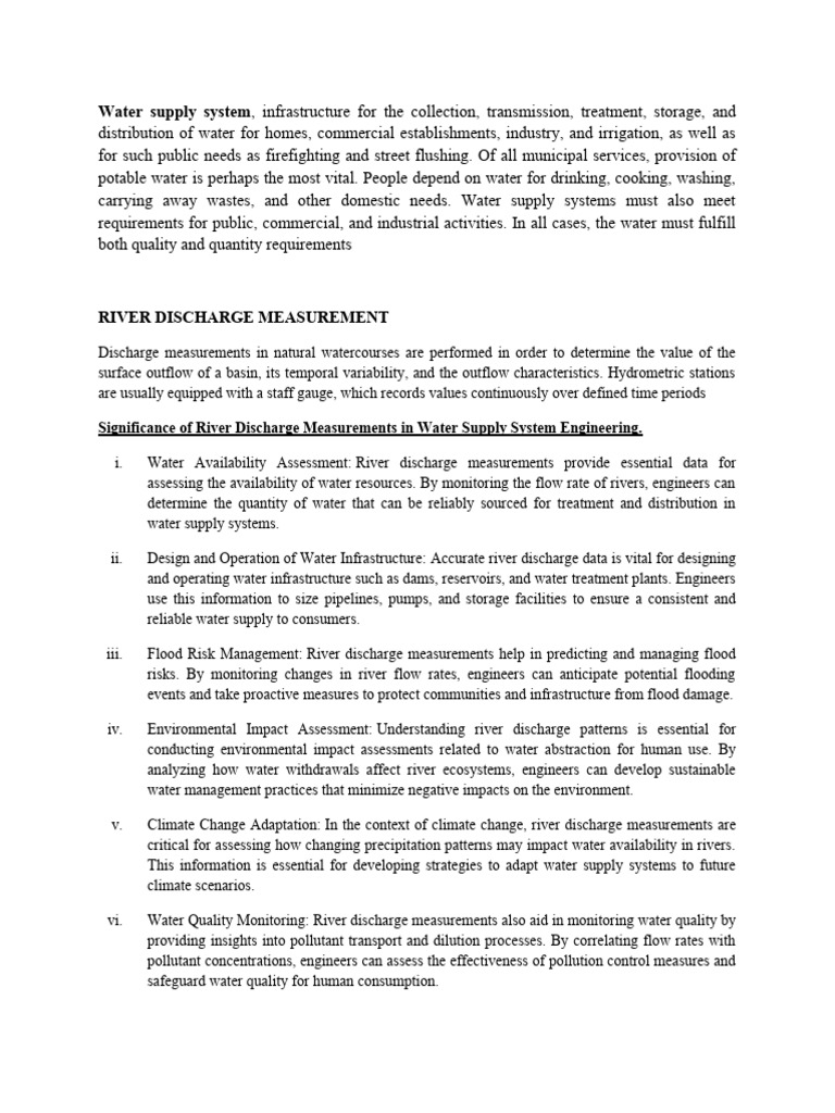 Water Assignment | PDF | Water Resources | Reservoir