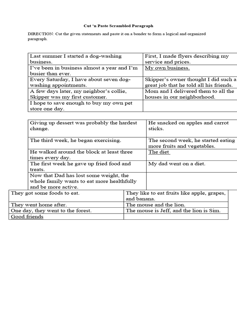 Jumbled Paragraph | Download Free PDF | Foods | Cuisine