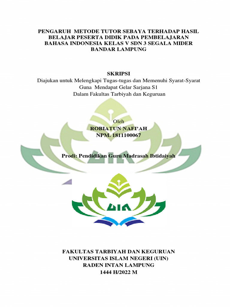 Metode Tutor Sebaya | PDF | Karier & Perkembangan
