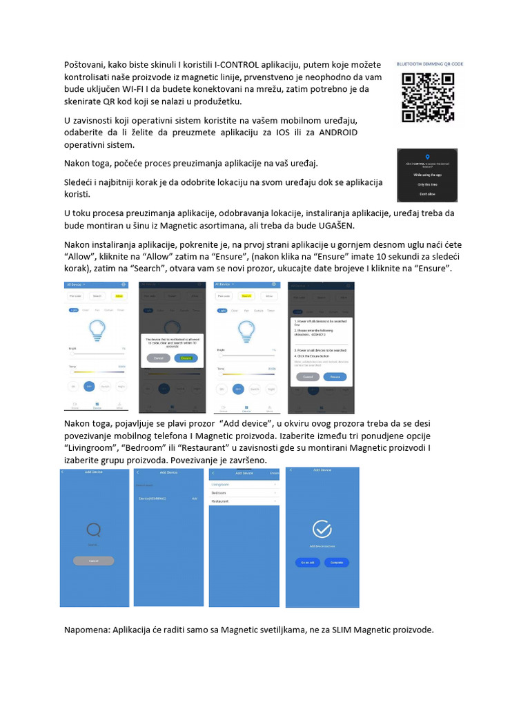 Magnetic App - Aplikacija Za Kontrolu Preko Mobilnog Telefona | PDF