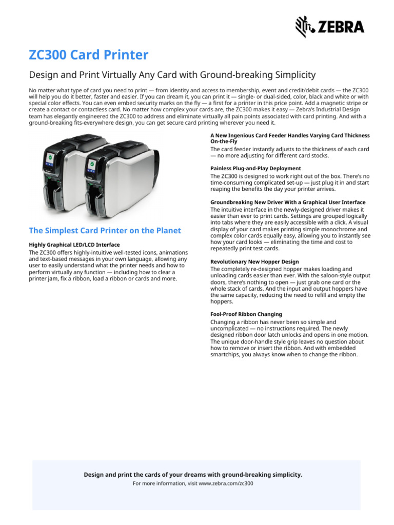 zc300 Spec Sheet en GB | Download Free PDF | Printer (Computing ...