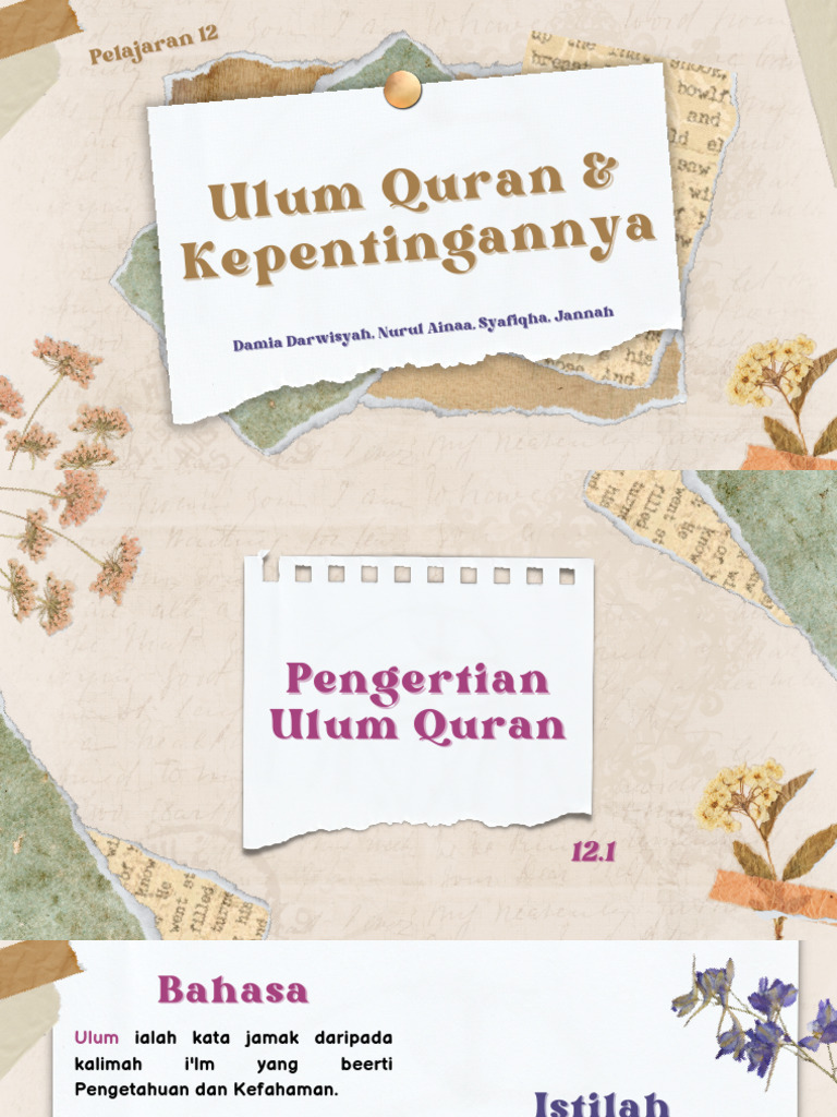 Pengantar Ulum Al-Quran dan Kepentingannya | PDF
