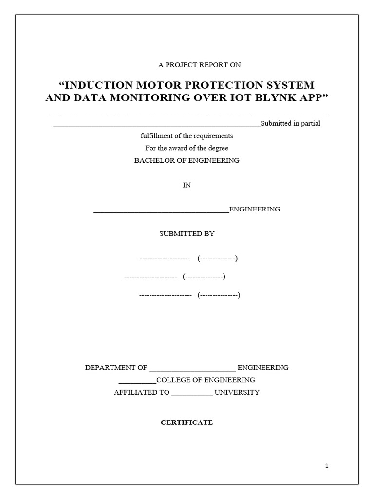 412-Report-Induction Motor Protection Systeam | PDF | Transformer | Inductor