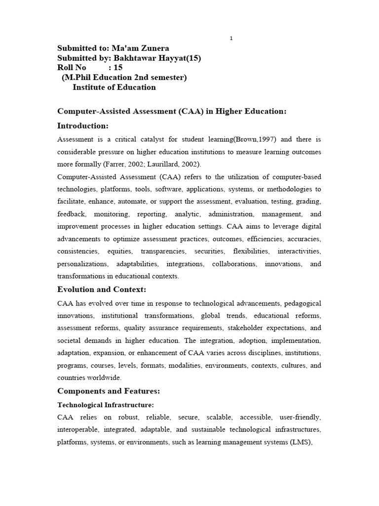 ch6 Word Document | PDF | Educational Assessment | Peer Review