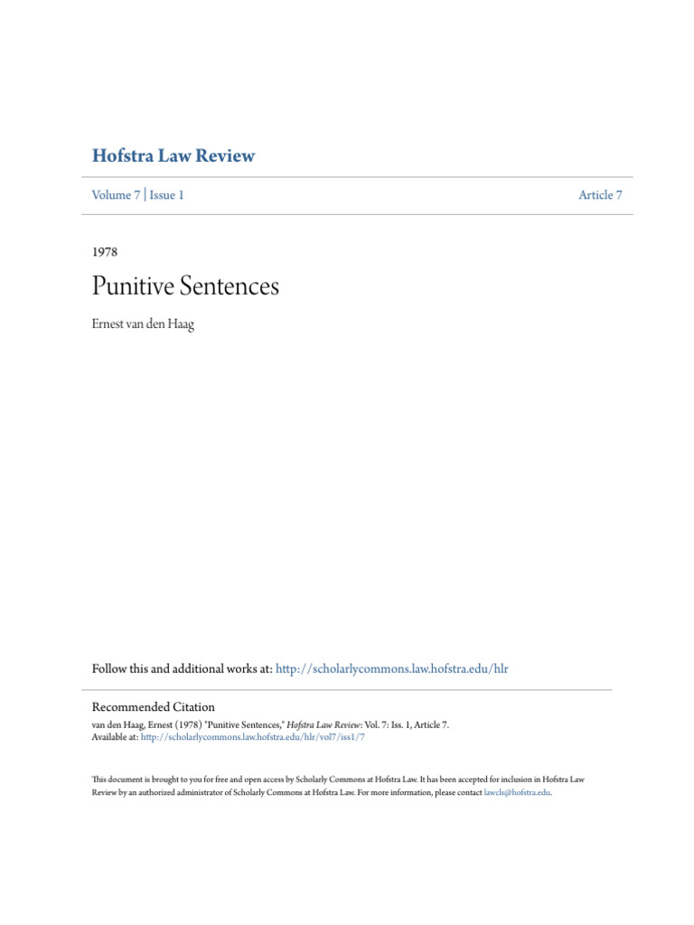 Punitive Sentences | PDF | Punishments | Crimes