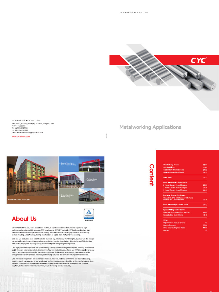 CYC Metalworking Catalog | PDF