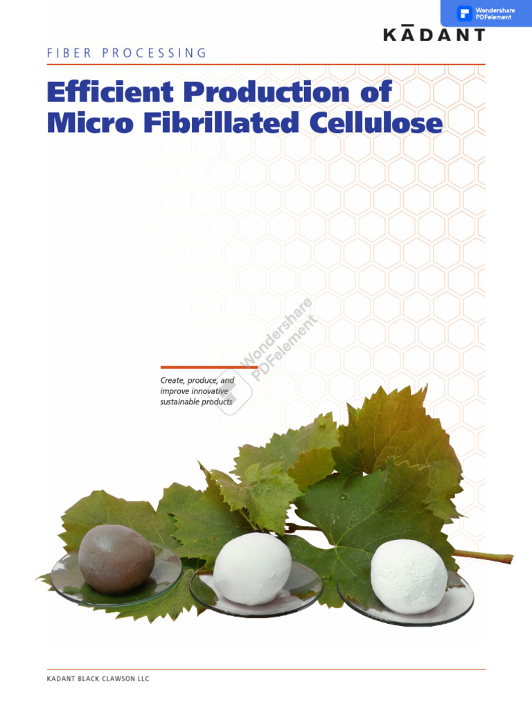 Producing Micro Fibrillated Cellulose-Copier | PDF | Paper | Pulp (Paper)