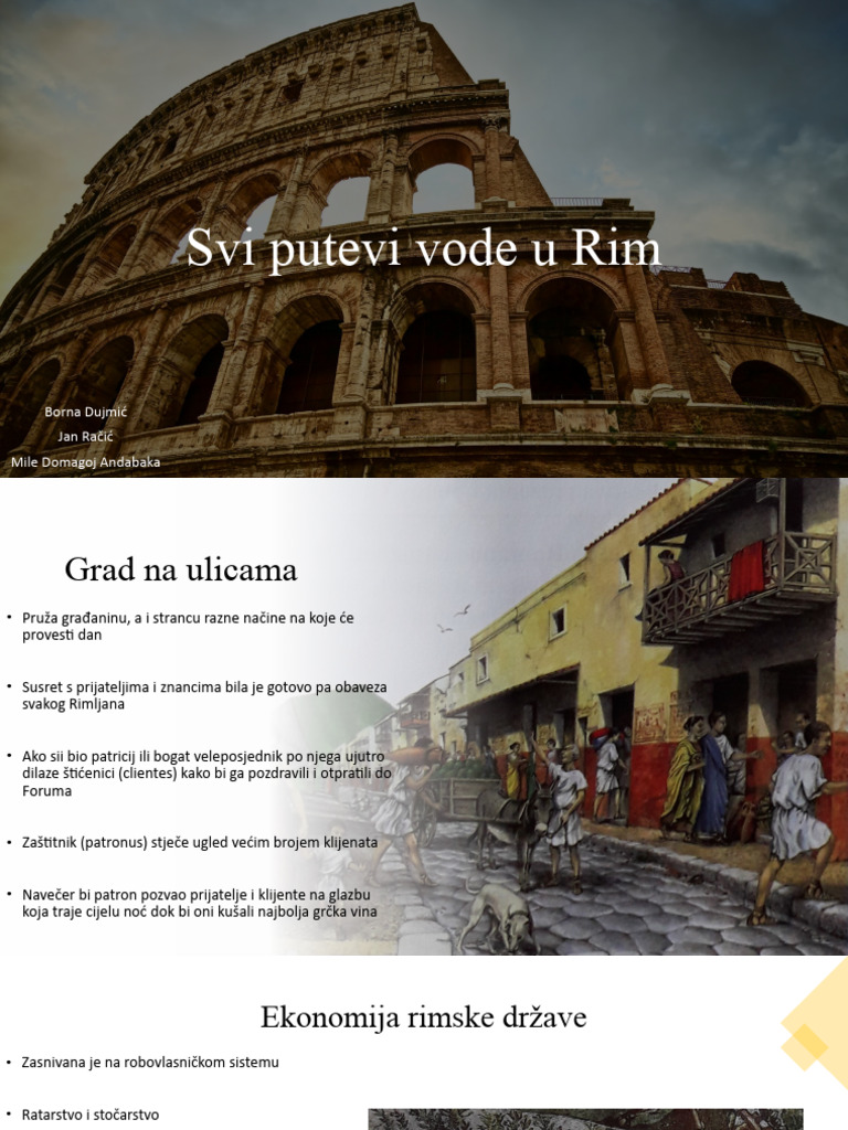 Svi Putevi Vode U Rim | PDF