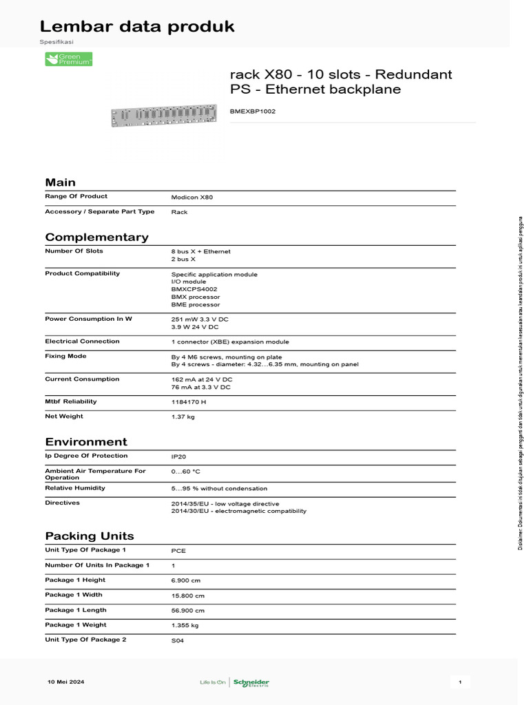 Brosure & Data Sheet Product Modicon M580 | PDF | Power Supply | Programmable Logic Controller