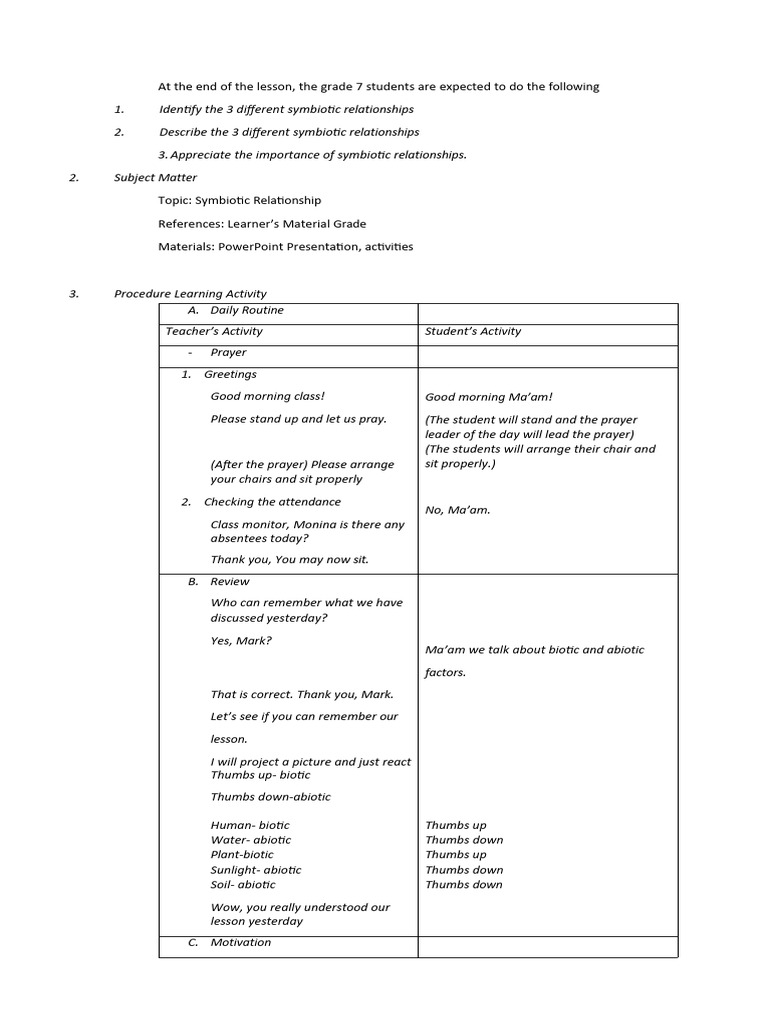 Symbiotic Relationship | PDF | Symbiosis | Parasitism