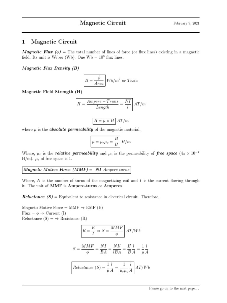 Magnetic Circuits | Download Free PDF | Electromagnetic Induction ...