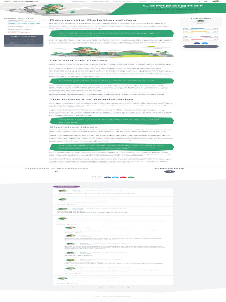 Romantic Relationships - Campaigner (ENFP) Personality ...