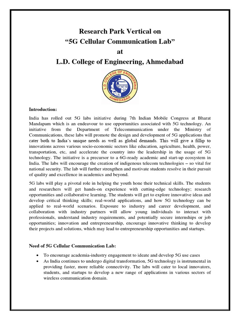 5G Wireless Lab at Research Park | PDF | Wireless | Computing