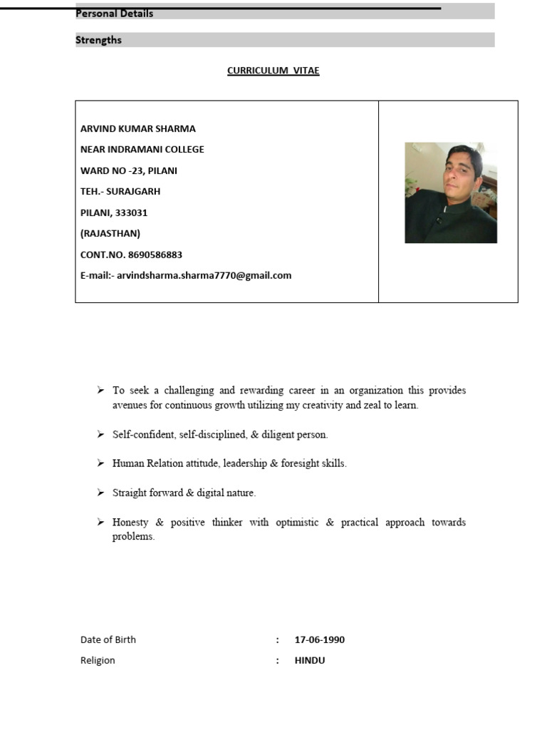 Myy CV NWW | PDF | Cognition