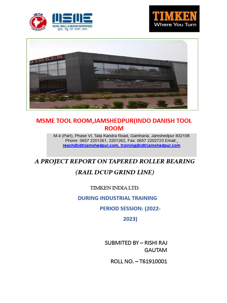 8th Sem Project | PDF | Grinding (Abrasive Cutting) | Secondary Sector Of The Economy
