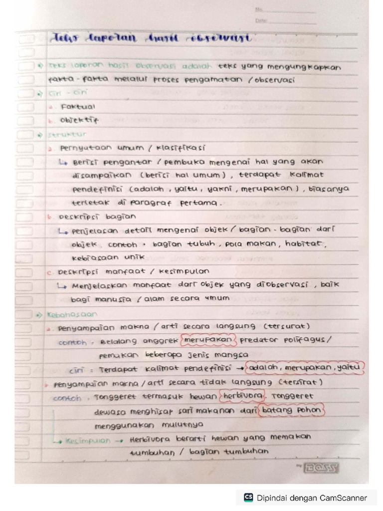 Catatan Bahasa Indonesia Kelas 10 Kurikulum Merdeka | PDF