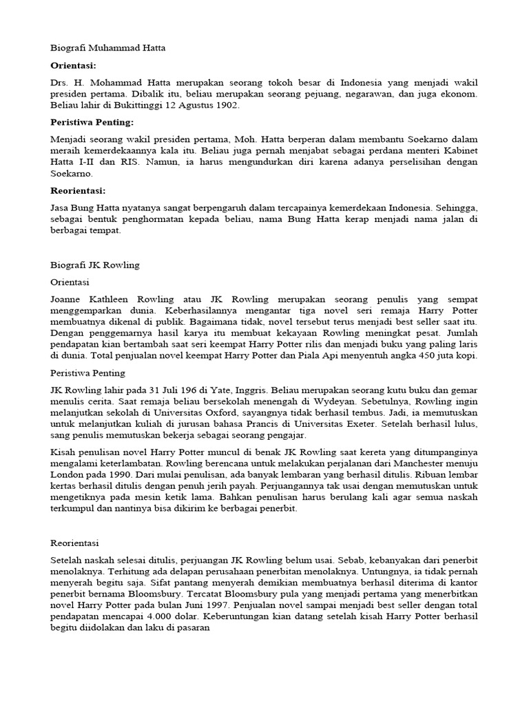 Biografi Singkat Muhammad Hatta | PDF