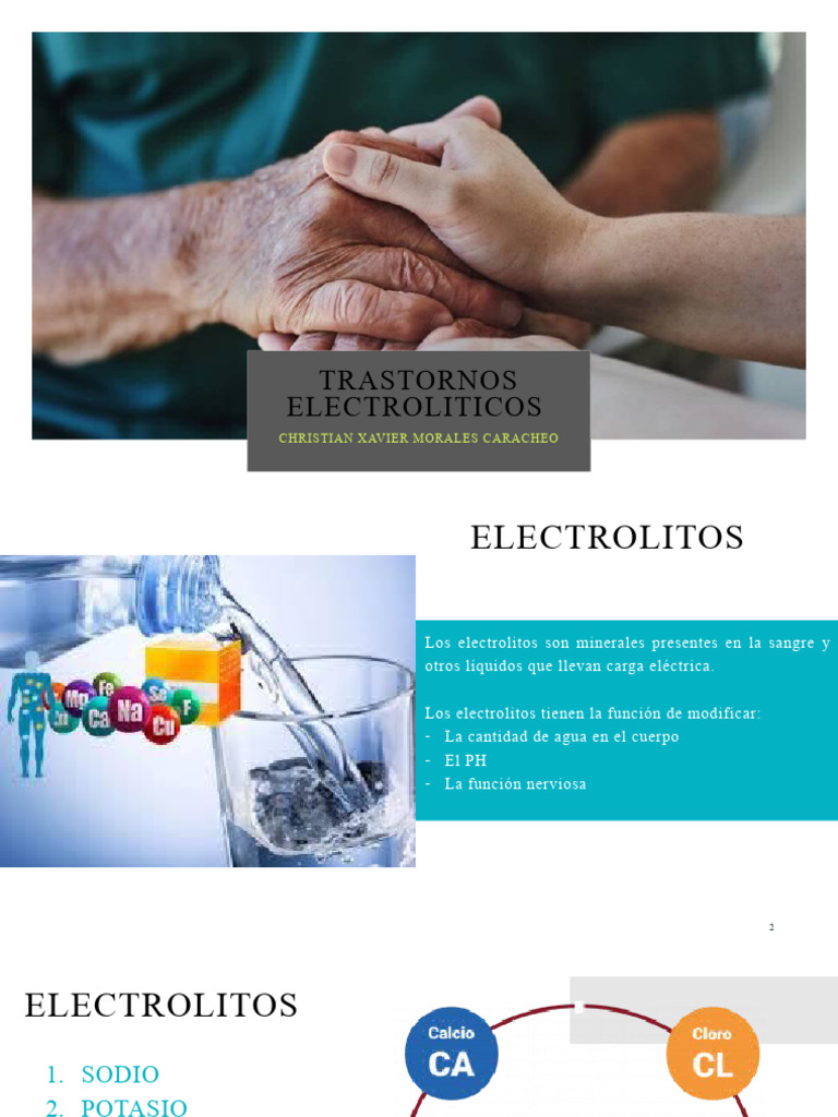 Trastornos Electrolíticos: Causas y Tratamiento | PDF | Sodio | Potasio