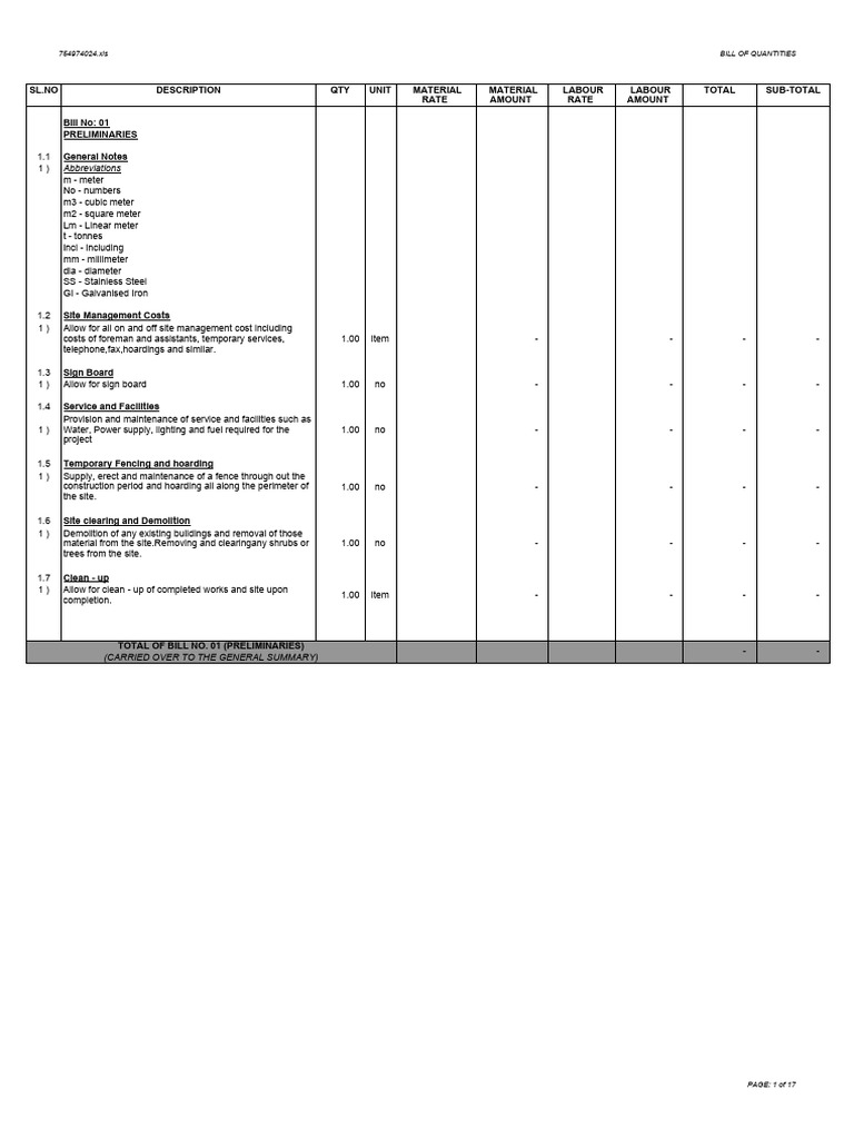 Construction Cost Breakdown | PDF | Concrete | Reinforced Concrete