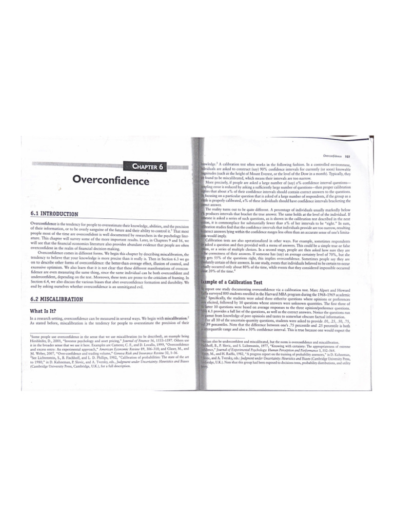 Overconfidence | PDF