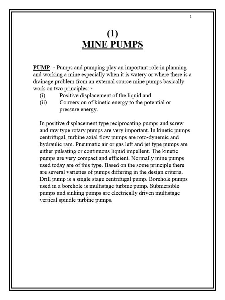 Mine Pump | PDF | Pump | Rope