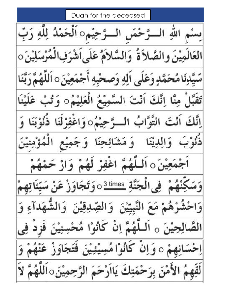Duah for the deceased | PDF | Religious Belief And Doctrine | Islamic ...