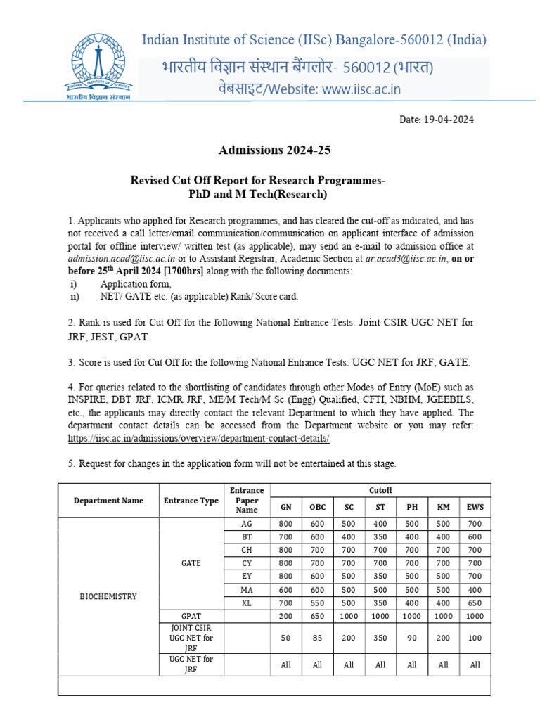 Revised Research Cutoff | PDF | Science