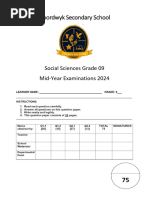 Mathematics Grade 8 Term 3 2023 Test-1 | PDF | Euclidean Geometry ...