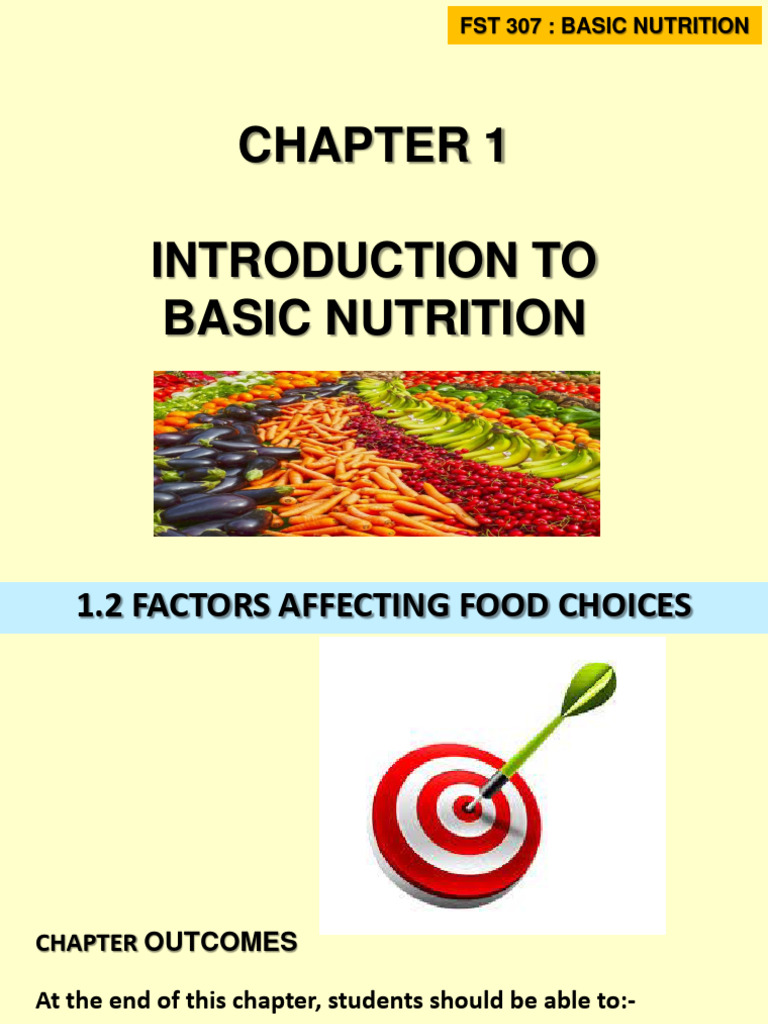 1.2 Factors Affecting Food Choices | PDF | Eating | Human Body