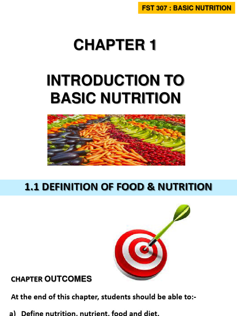 Introduction to Basic Nutrition Concepts | PDF | Nutrients | Nutrition
