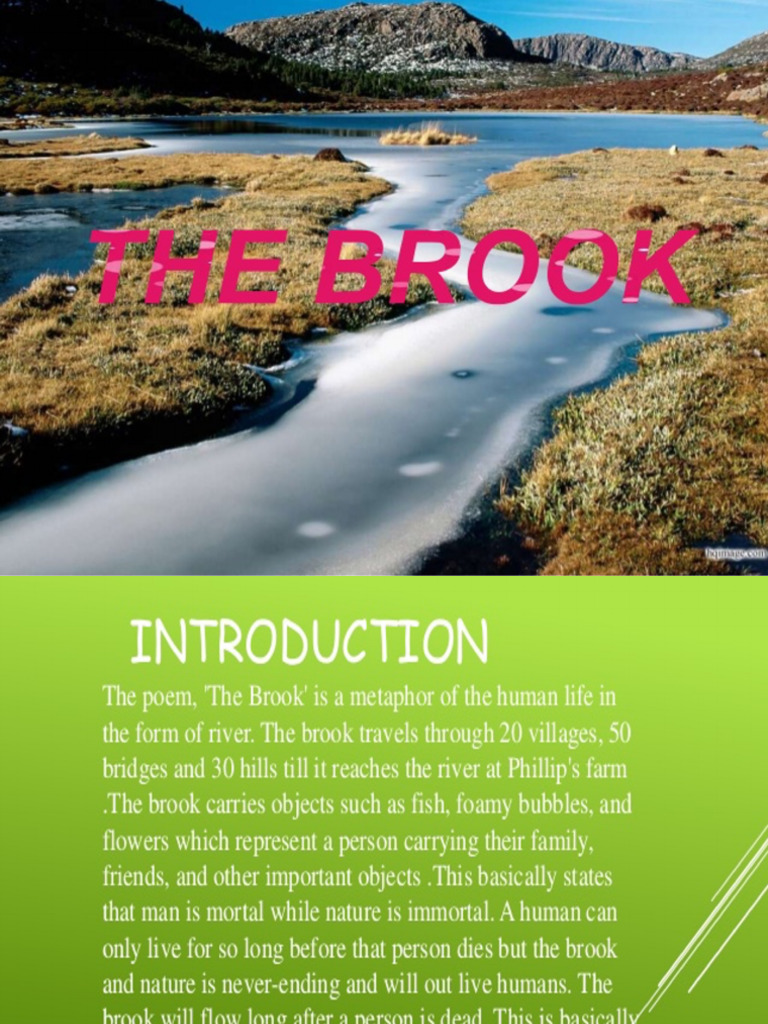 Summary of Tennyson's "The Brook" Poem | PDF | Poetry