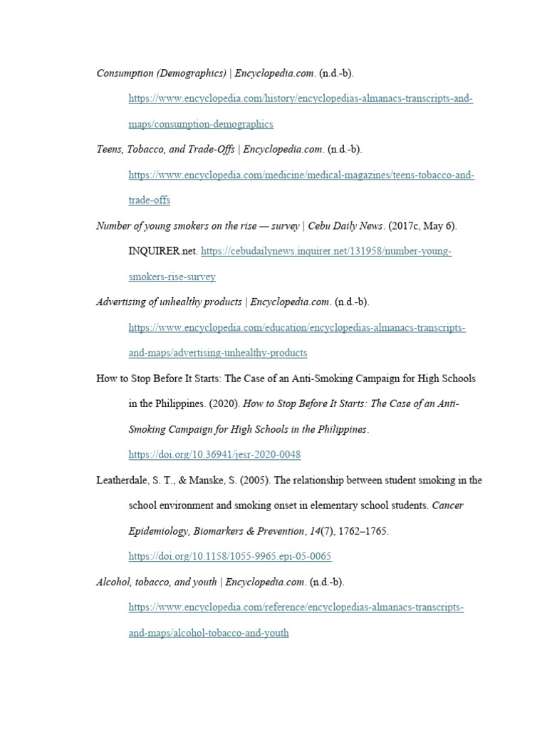 References | PDF | Tobacco Smoking | Addiction